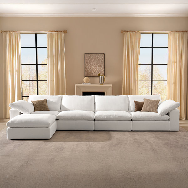 Latitude Run® 141.7" Cloud Couch Sectional Sofa,Oversized Wide&Deep ...