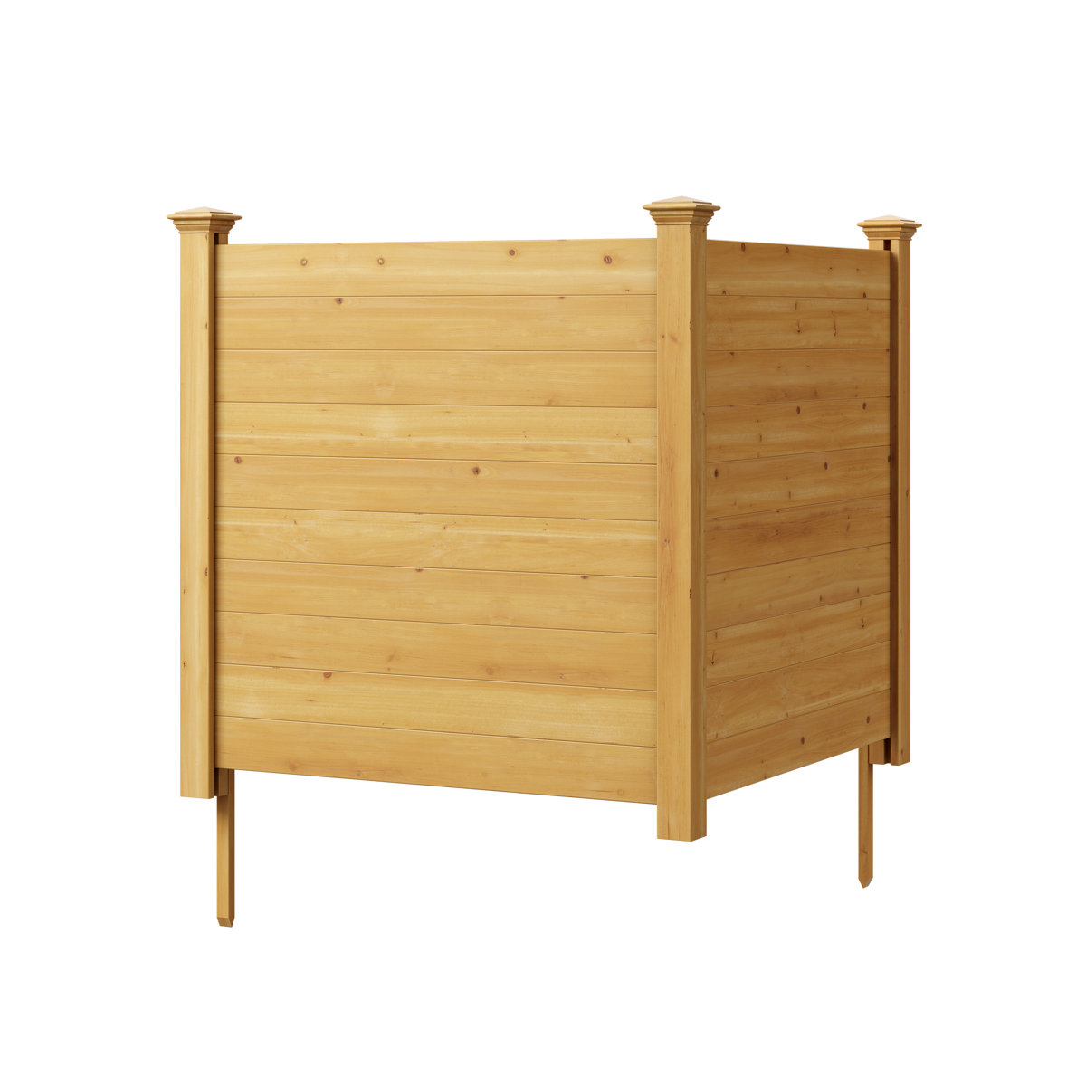 Enclo 4ft H x 4ft W (2 Panels) No Dig Enclo Premium Wood Privacy Screen ...