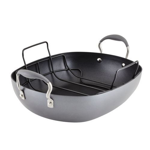 Anolon Advanced Hard Anodized Nonstick Roaster / Roasting Pan with Rack ...