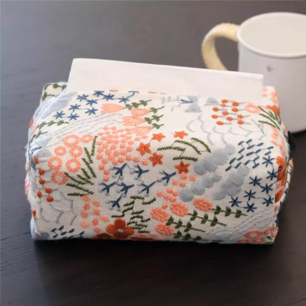 Red Barrel Studio Fabric Tissue Box Stylish Desktop Tissue Storage Box ...
