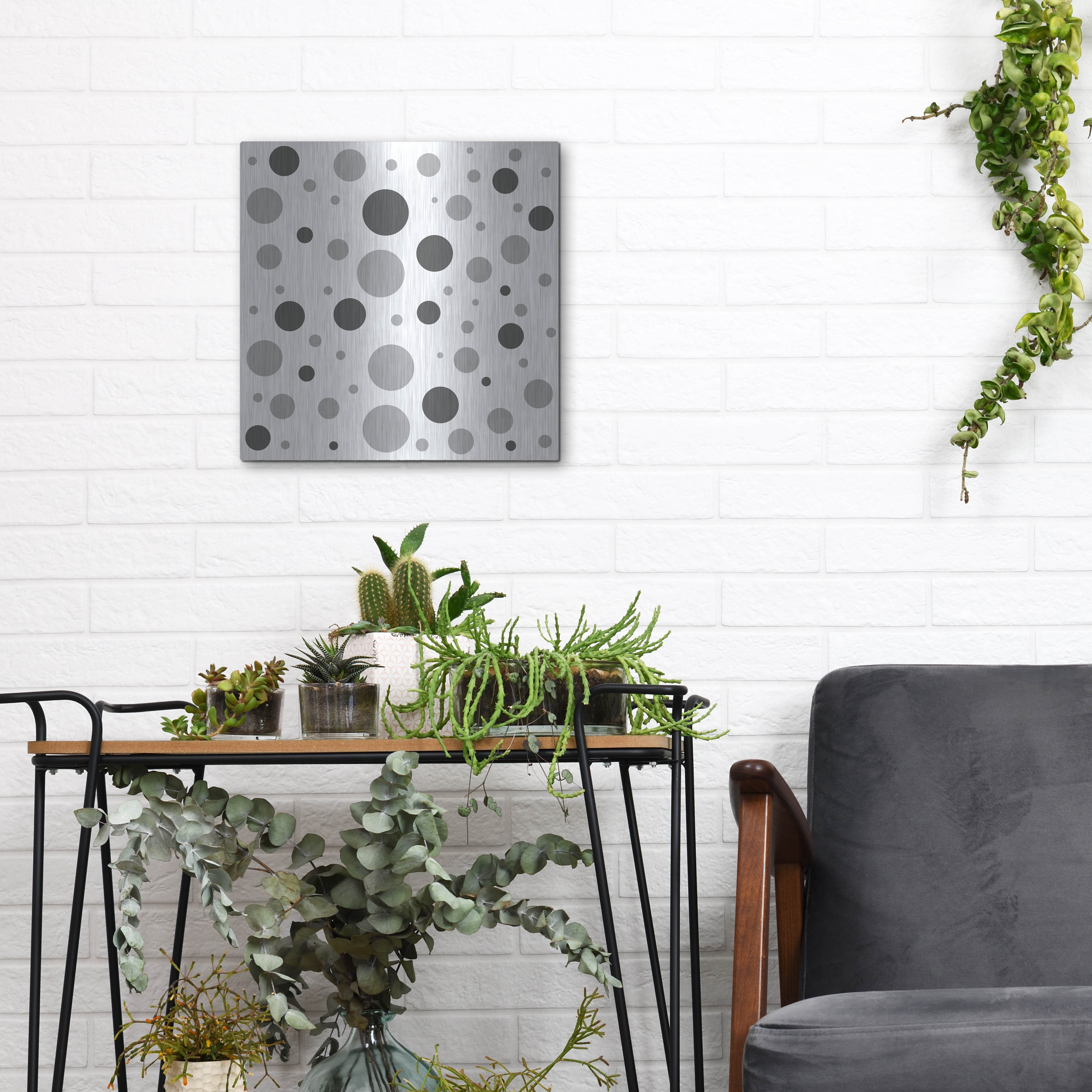 Ivy Bronx 'Fade To Grey Dark And Light Grey Dots' by Sabrina Balbuena ...