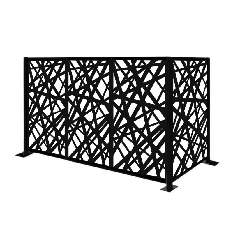e-Joy Laser Cut Metal Privacy Screen Fence, Decorative Outdoor Divider ...