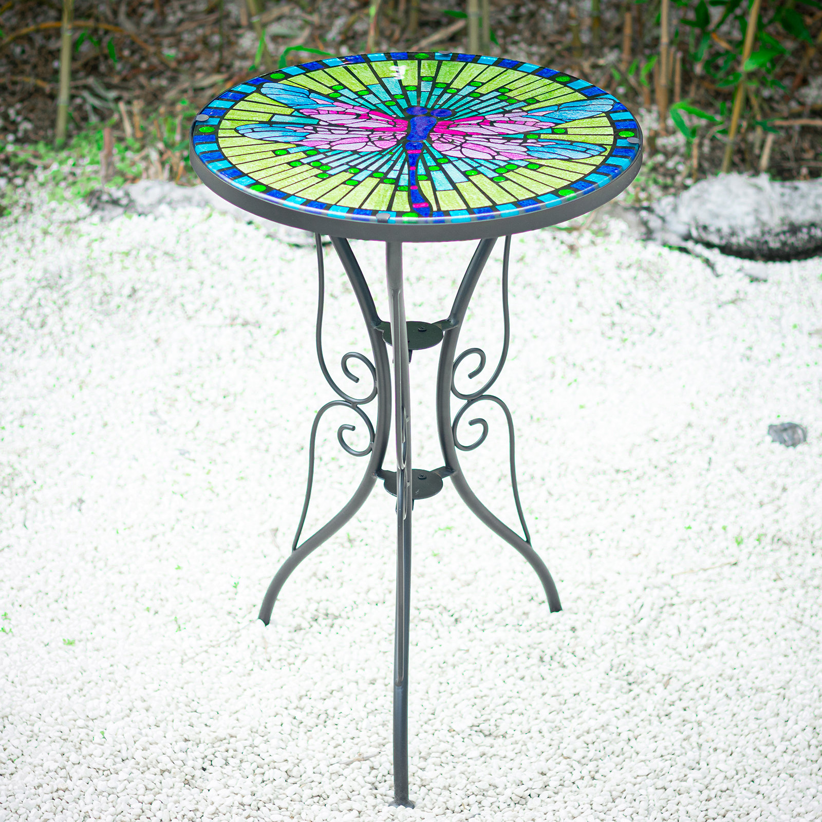 August Grove® Wonder Garden 21.4"h Plant Stand, Dragonfly Side Table ...
