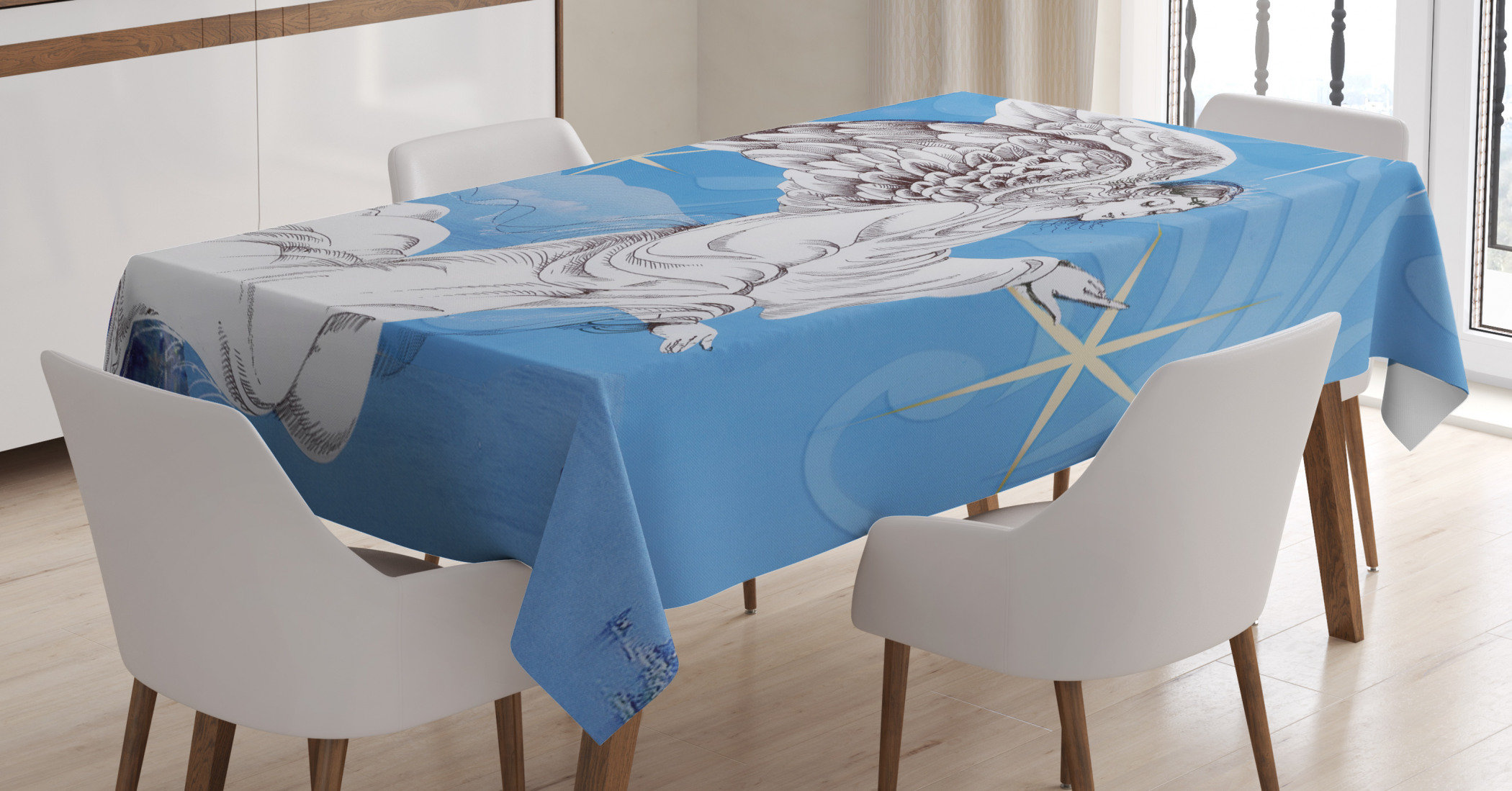 East Urban Home Angel Wings Tablecloth | Wayfair