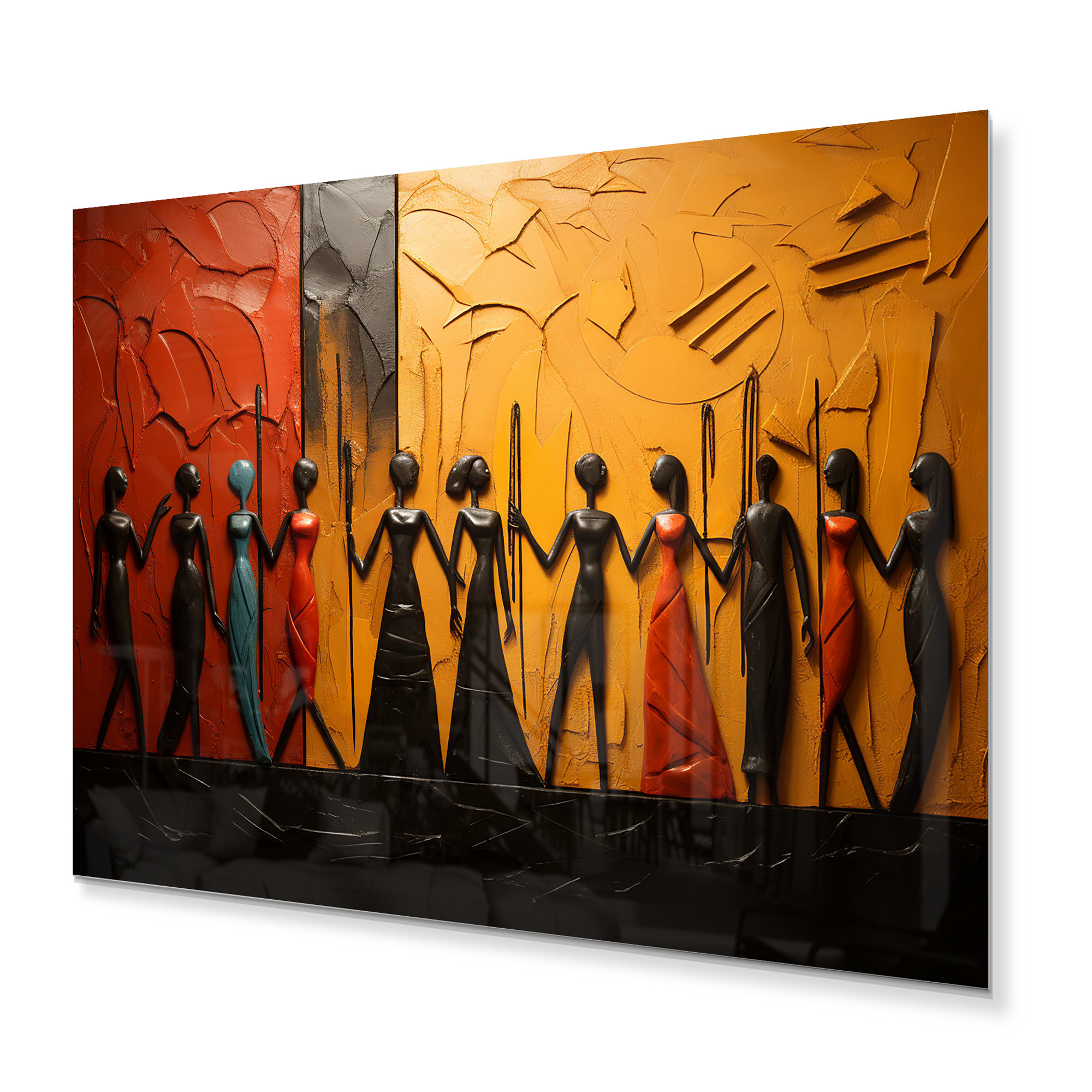 Dakota Fields African Tribal Rhythms VIII - African Tribes Metal Wall ...