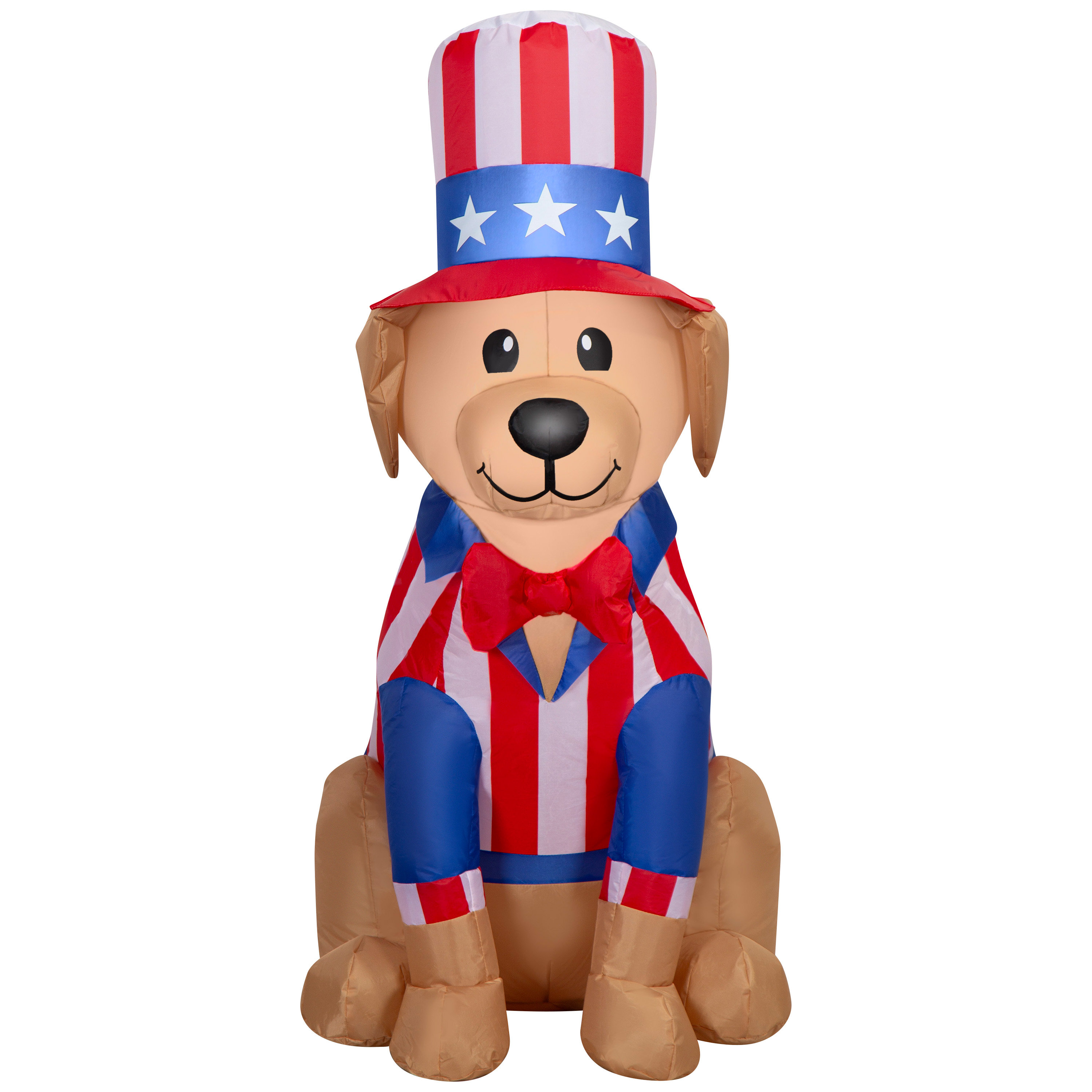 Gemmy Industries Airblown Independence Day Light-Patriotic Yellow Lab ...