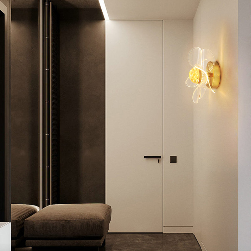 Wrought Studio™ Aubert Iron LED Flush Mounted Sconce | Wayfair