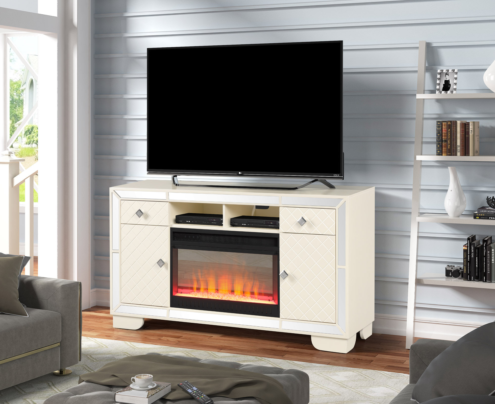 Corrigan Studio TV Stand With Electric Fireplace - Wayfair Canada