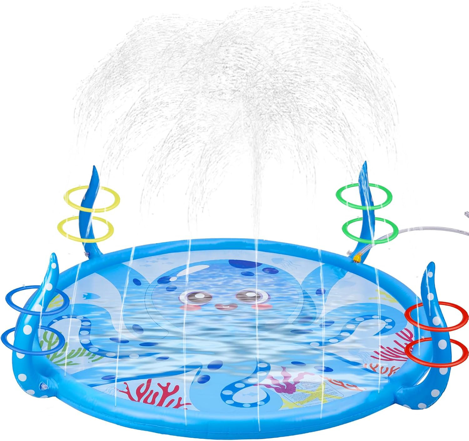 POGASY Splash Pad Sprinkler For Kids 67In Large Splash Play Mat ...