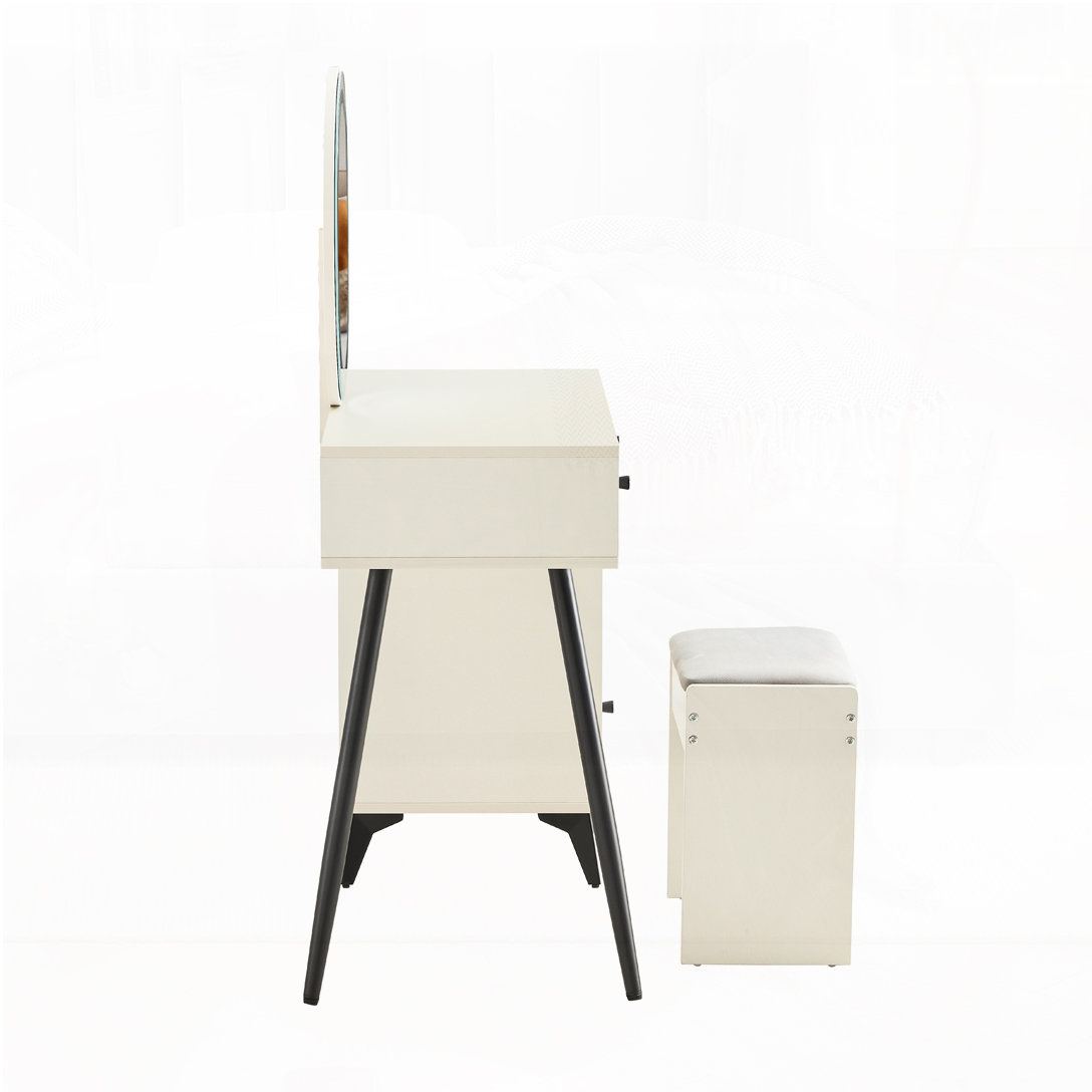 Ivy Bronx Makeup Vanity Table Set | Wayfair