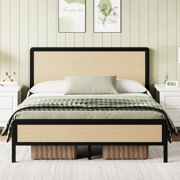 Wicker & Rattan Beds You'll Love | Wayfair