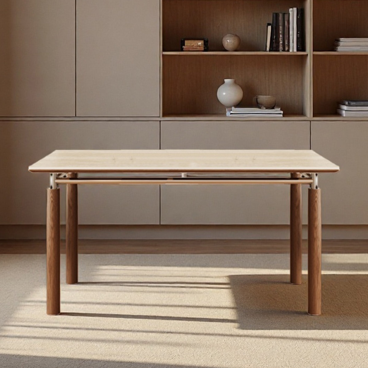 Corrigan Studio® Granite desk with and waxwoo | Wayfair