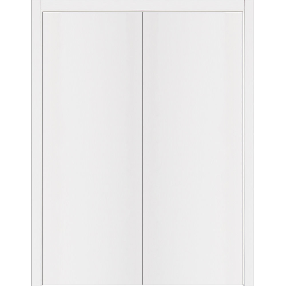 Nova Hardware Glam G-Pro 001 Pre-Hung Soft White Laminated Modern ...