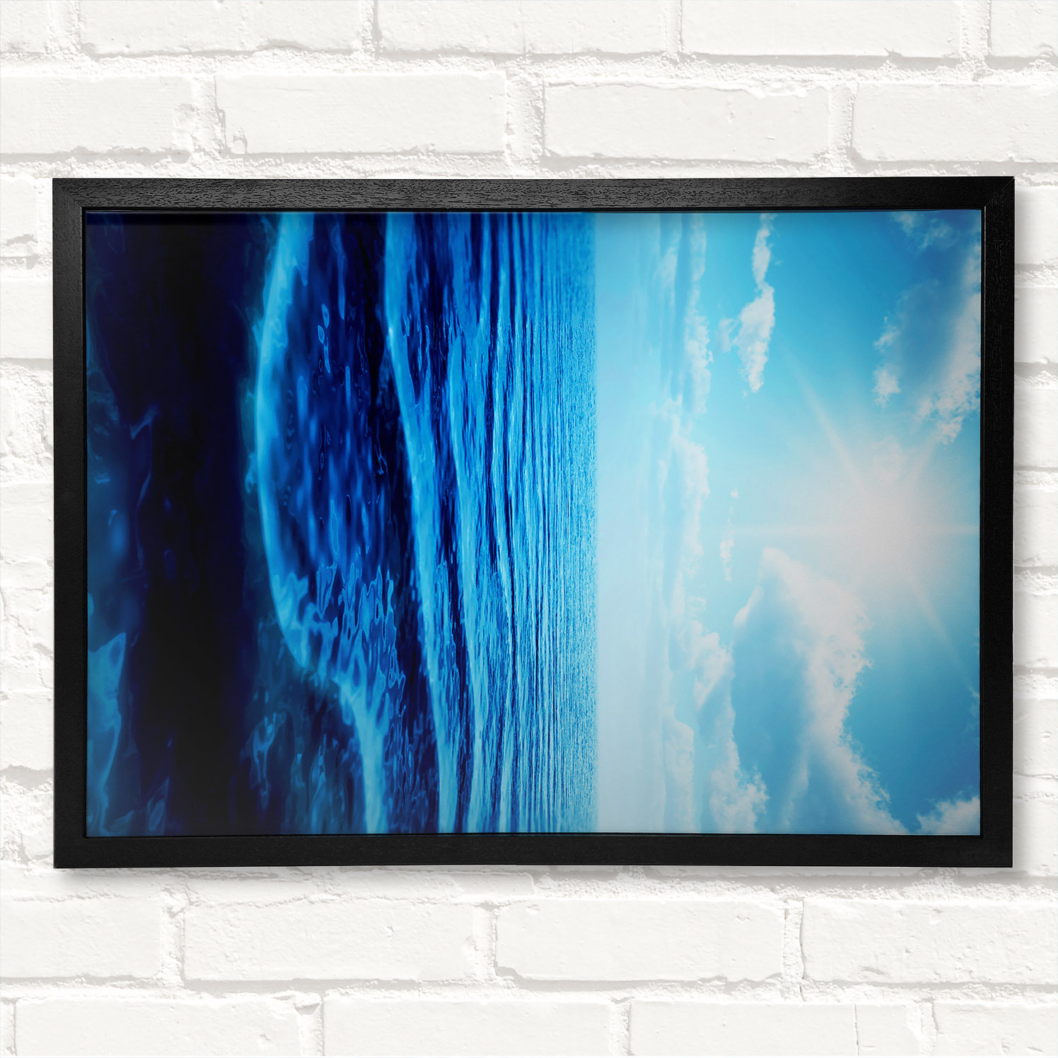 House of Hampton The Blue Star Sun Framed Print | Wayfair.co.uk
