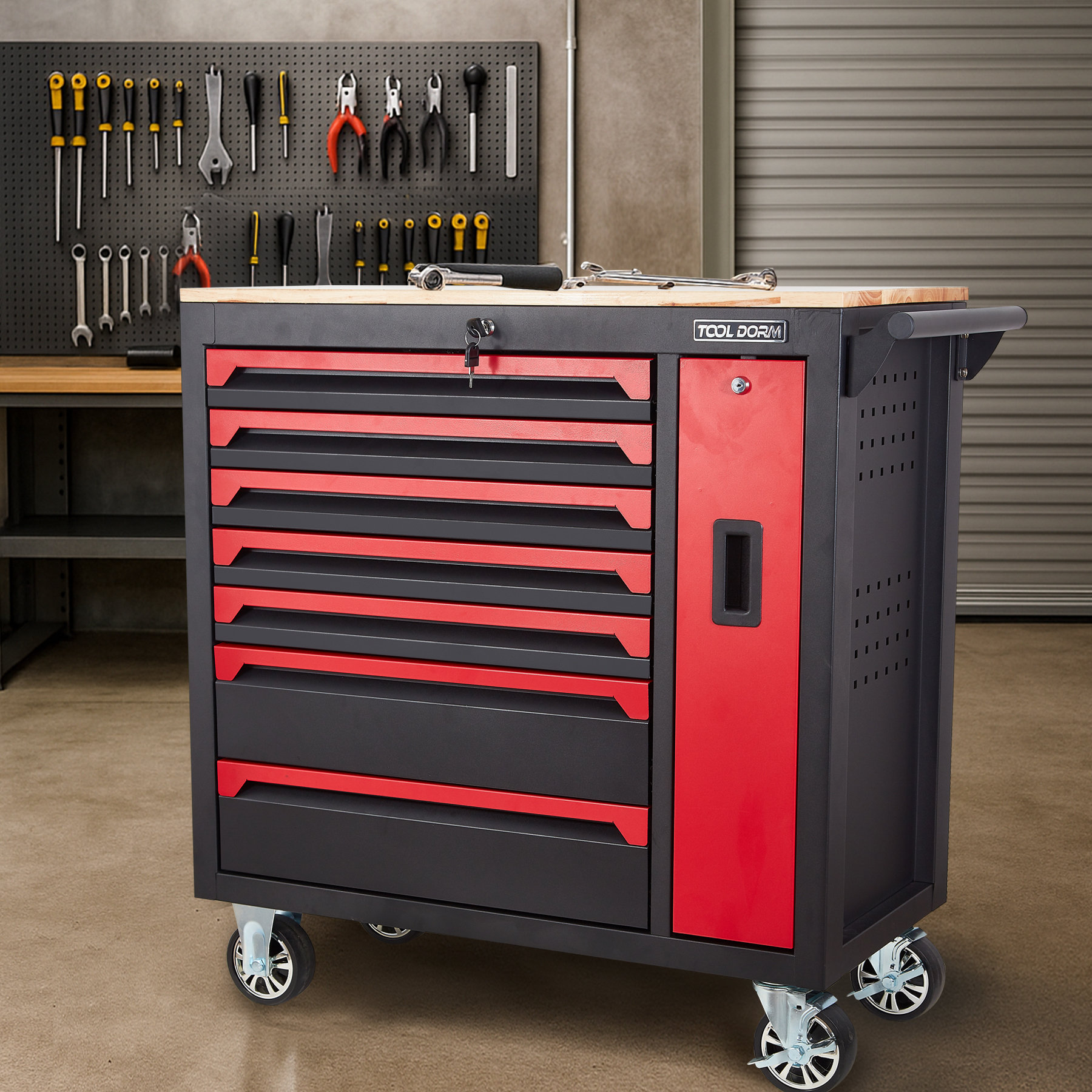 WFX Utility™ 36.2-inch Rolling Large Tool Chest Cabinets 7 Horizon ...