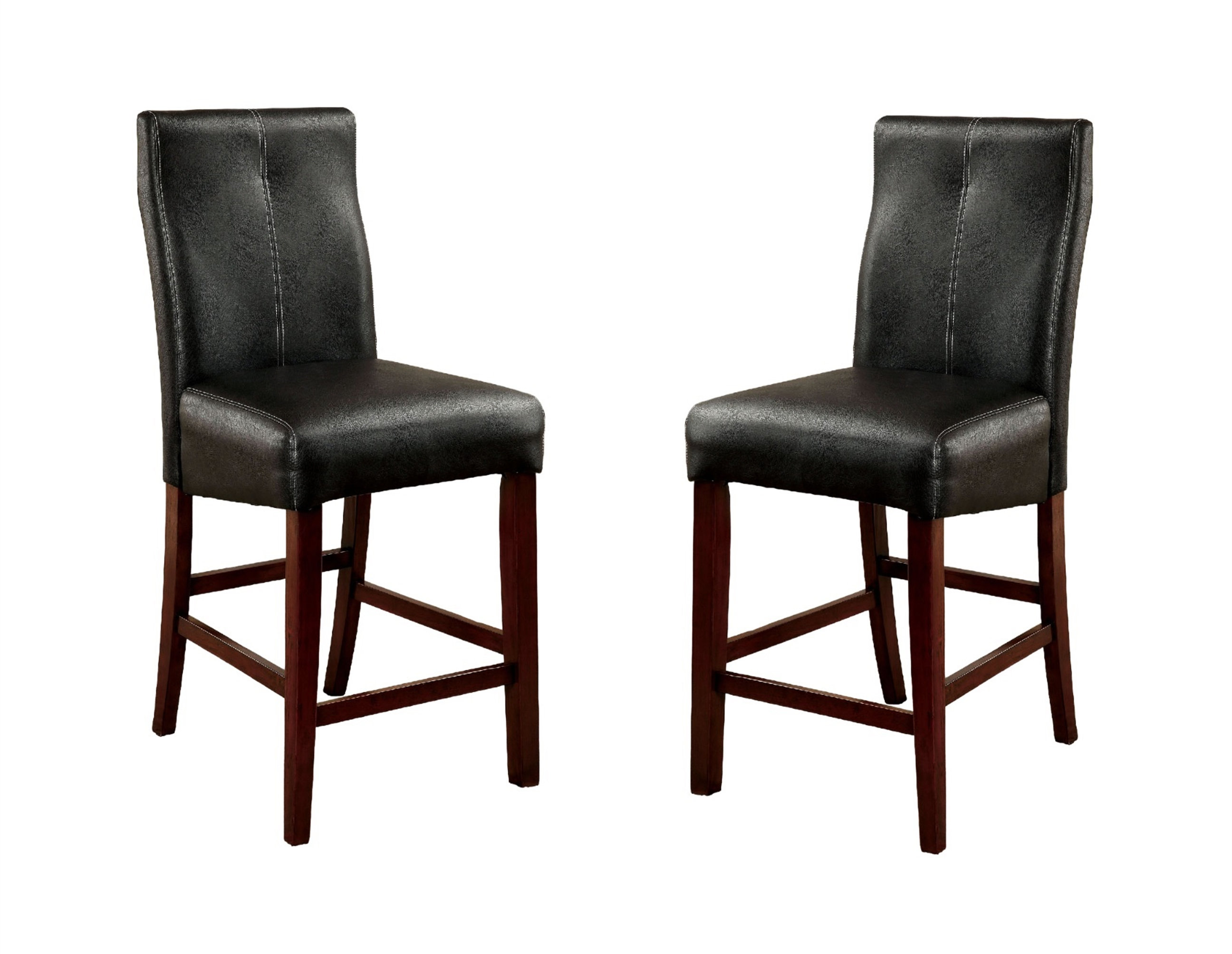 Red Barrel Studio Counter Height Chairs Leatherette Cushion Seat ...