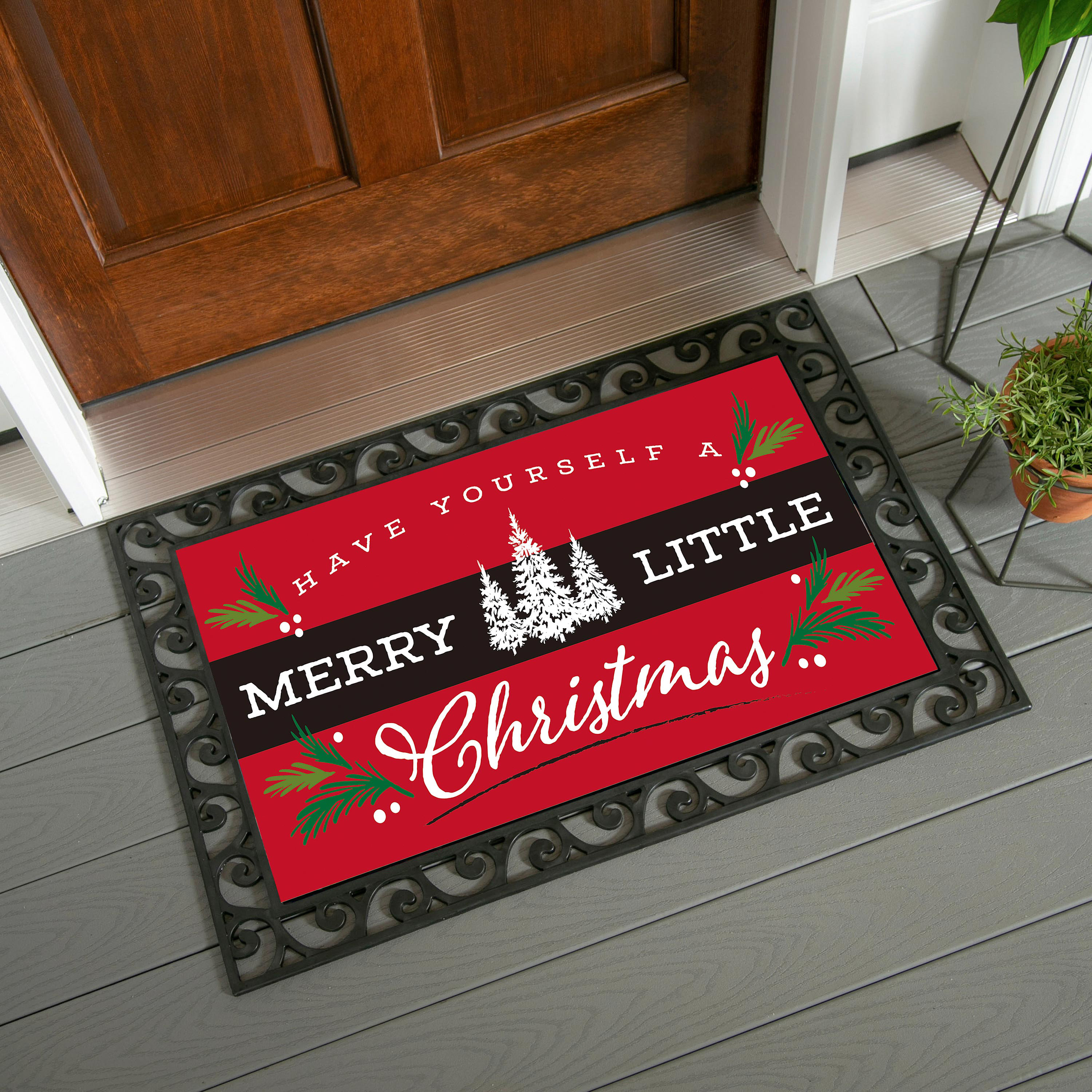 The Holiday Aisle® Merry Little Christmas Sassafras Estate Switch Mat ...