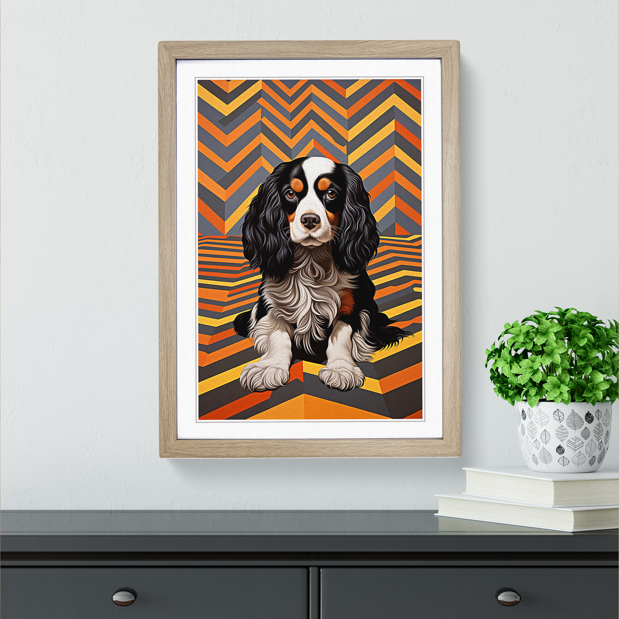 Marlow Home Co. Cavalier King Charles Spaniel Op - Single Picture Frame ...