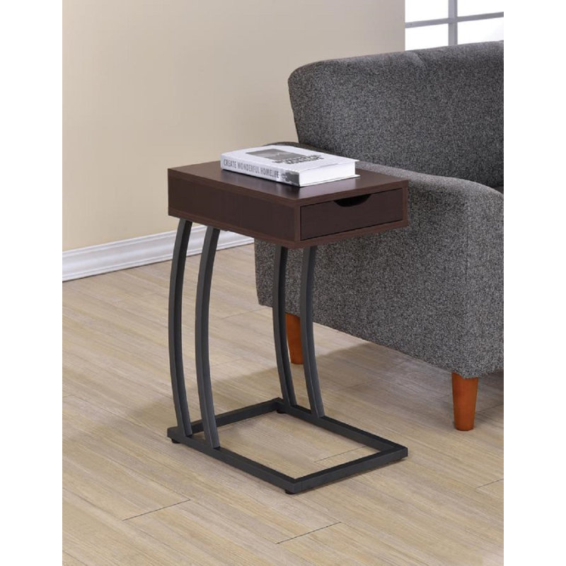 Hokku Designs Whanger Sled End Table Built-In Outlets | Wayfair
