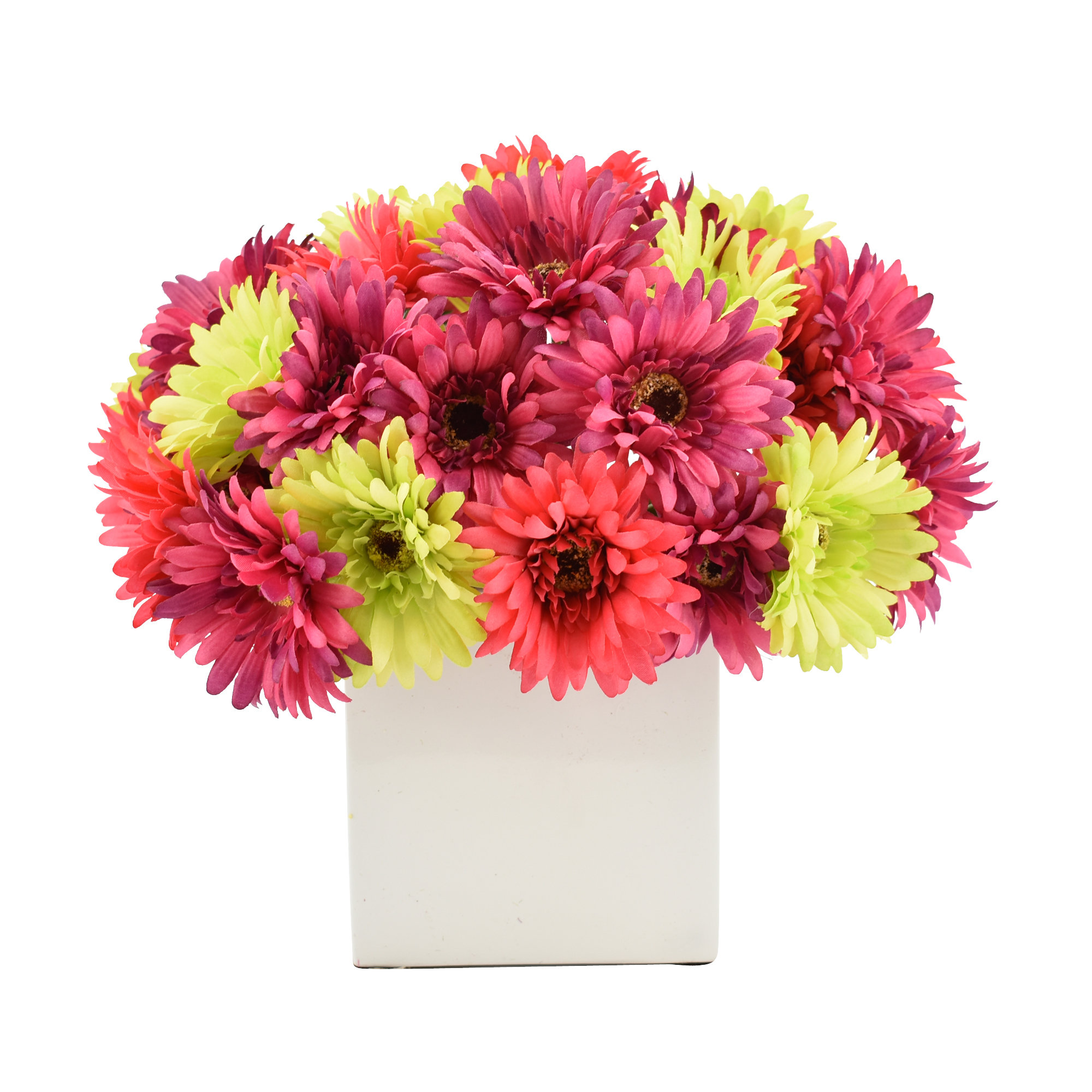 Creative Displays, Inc. Daisy Arrangement In A White Pot | Perigold