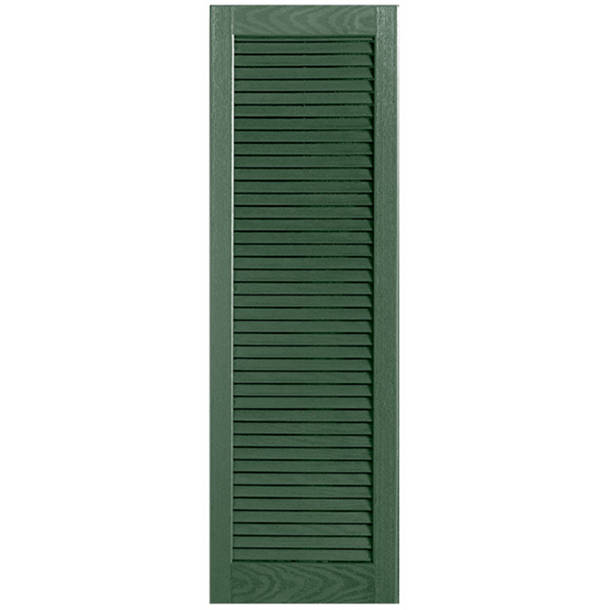 Alpha Shutters Straight Top Cottage-style Open Louver Shutters Pair ...