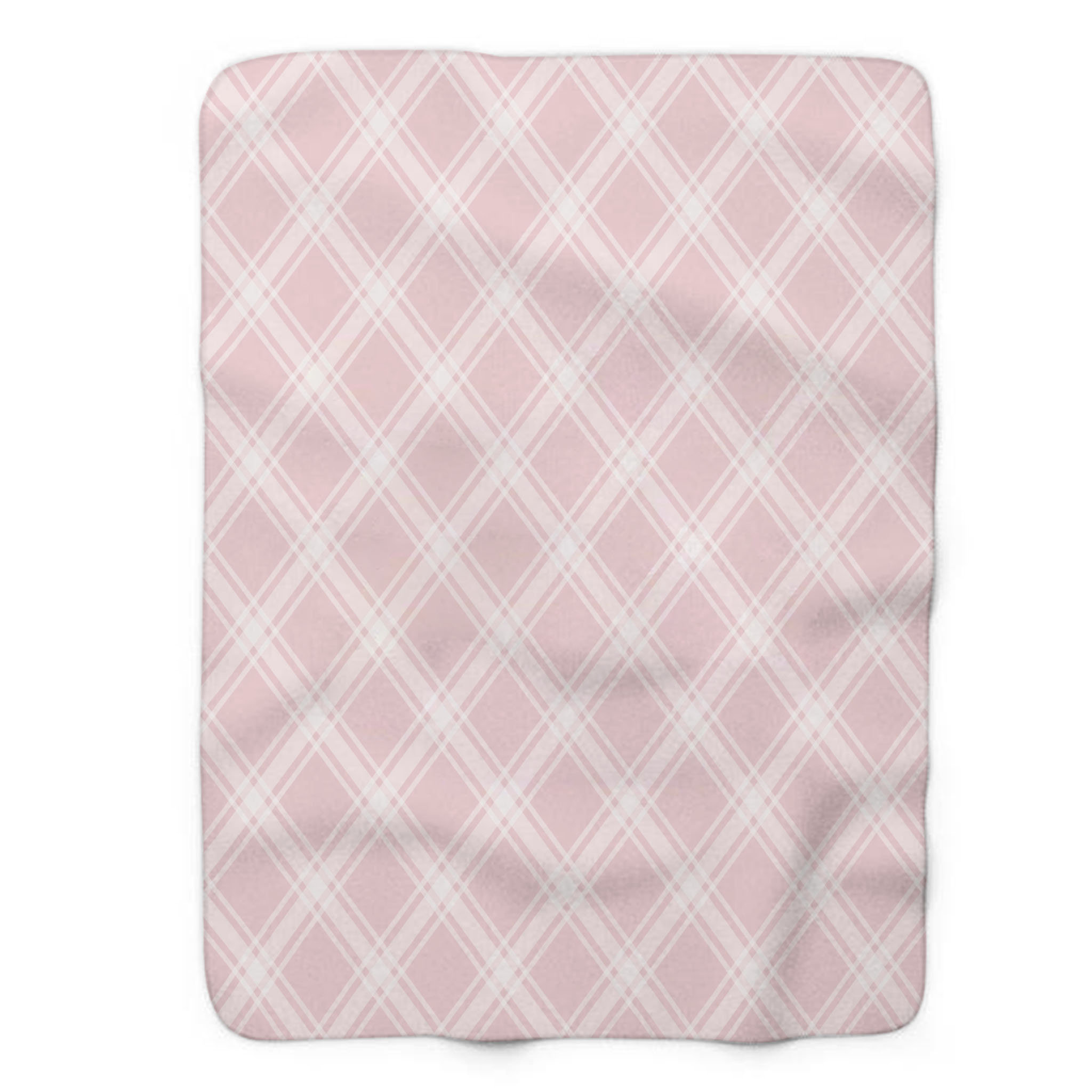 MentionedYou Blush Striped Design - 1 Piece Premium Sherpa Blanket ...