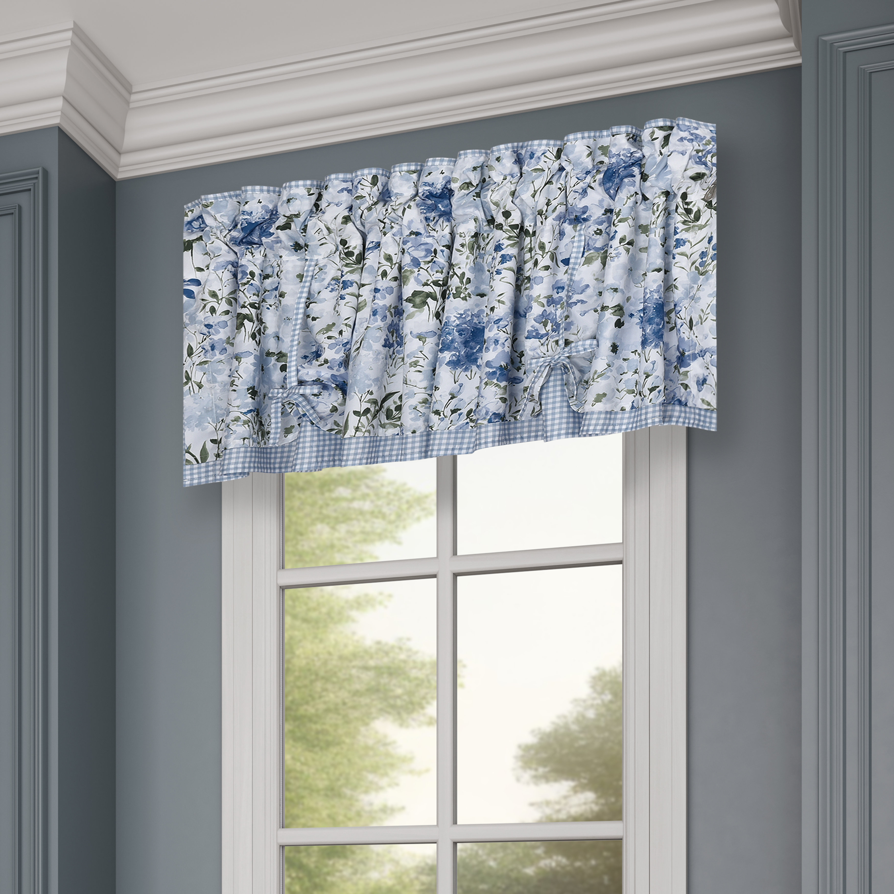 Royal Court Kourtney Window Straight Valance Blue | Wayfair