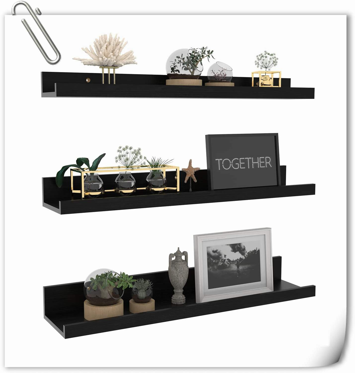 Latitude Run® Chakera 3 Piece Wood Floating Shelf | Wayfair