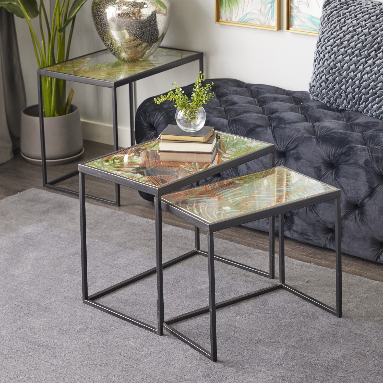 Bayou Breeze Bohl Glass Top Nesting Tables - Wayfair Canada