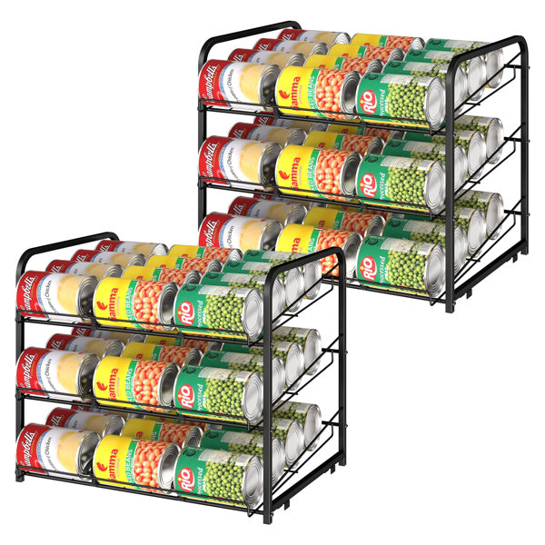 Rebrilliant Stackable Can Rack Organizer, 2 Pack Can Dispenser Storage ...