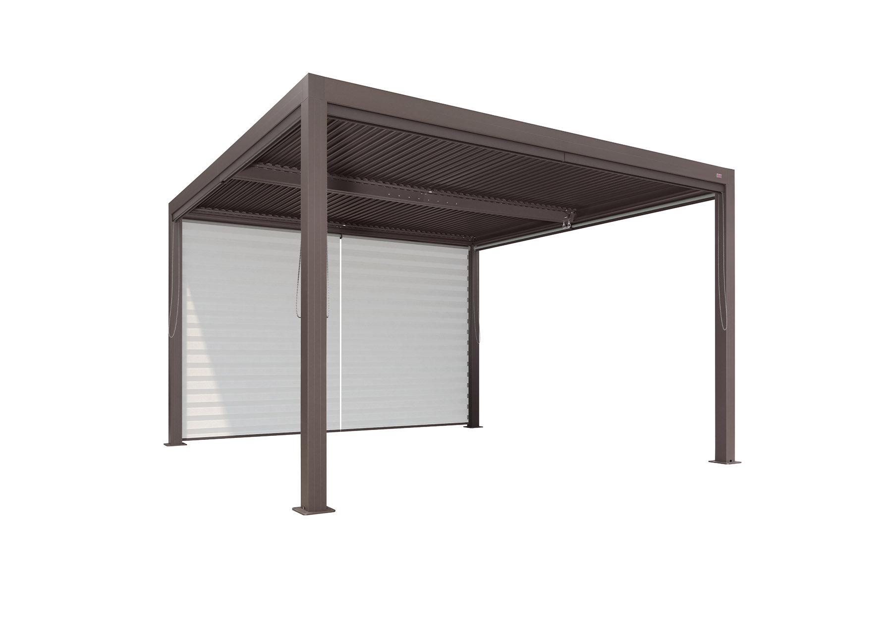 Purple Leaf Louvered Pergola Accessories Pull Down Roller Shade Privacy ...