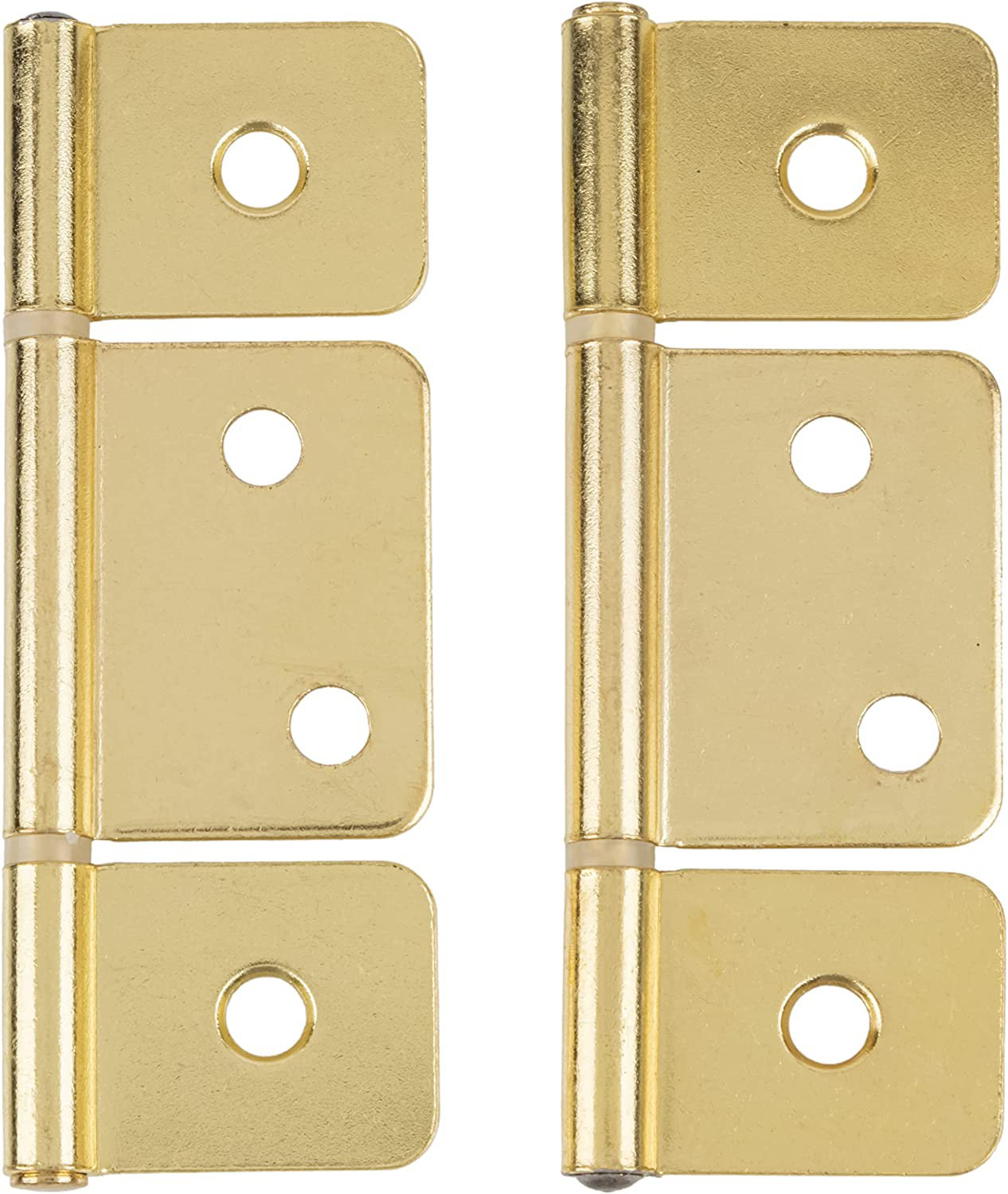 UNIQANTIQ HARDWARE SUPPLY Flag Three Leaf Brass Plated Hinge Bi-Fold ...