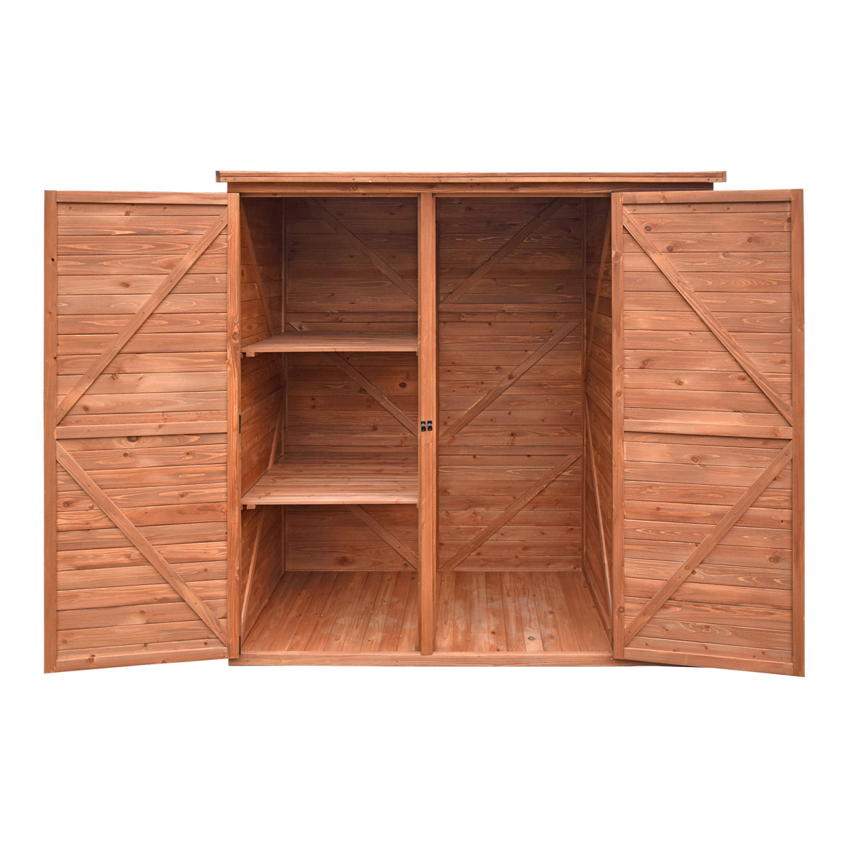 Leisure Season 6 ft. W x 3 ft. D Solid Wood Lean-to Storage Shed ...