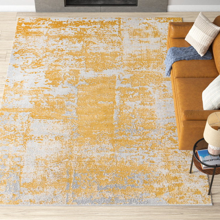 Trent Austin Design® Glenn Yellow/Gray Area Rug & Reviews | Wayfair