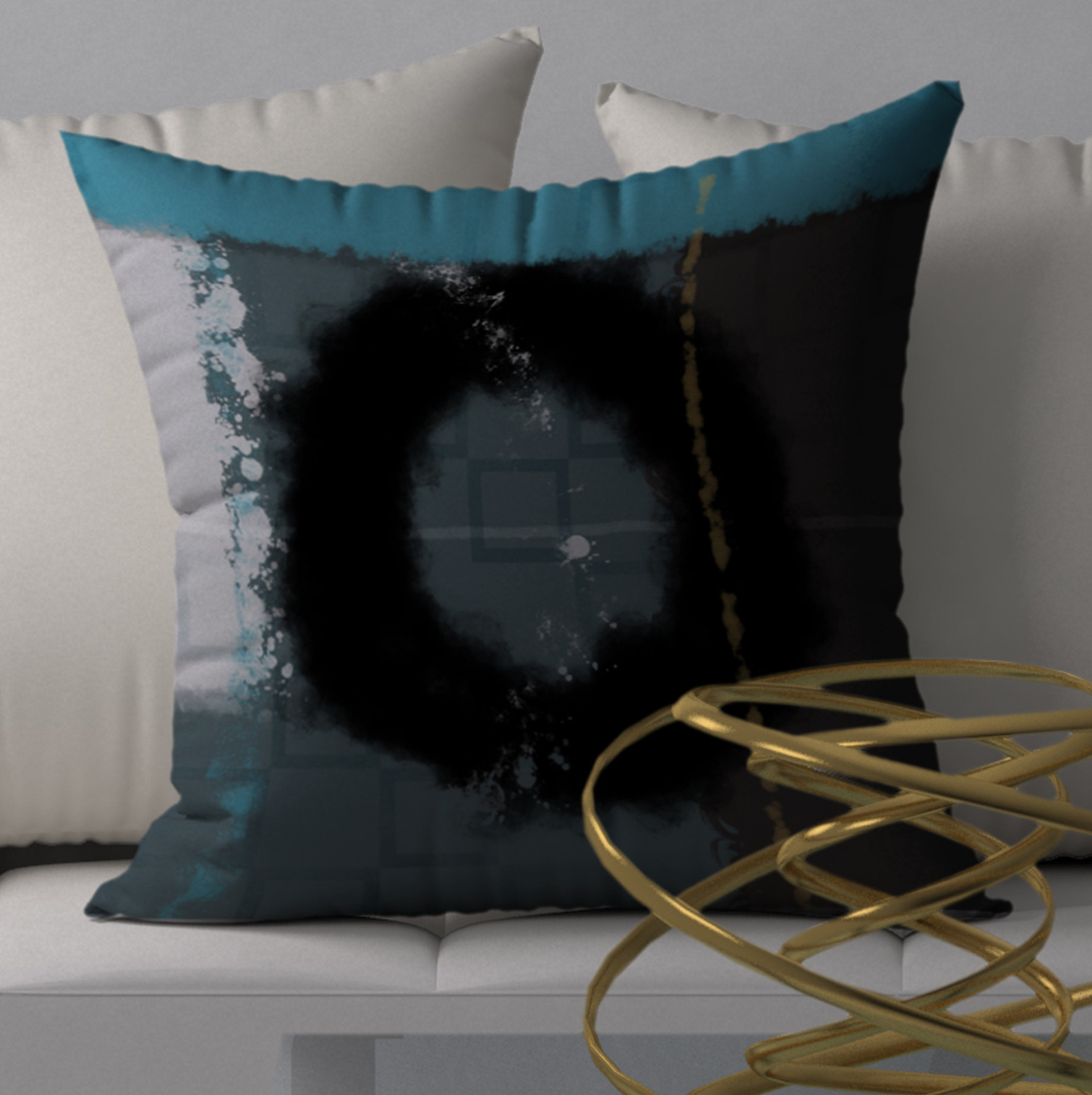 LeRoi Products Chic Singular Decorative Square Pillow Cover & Insert ...