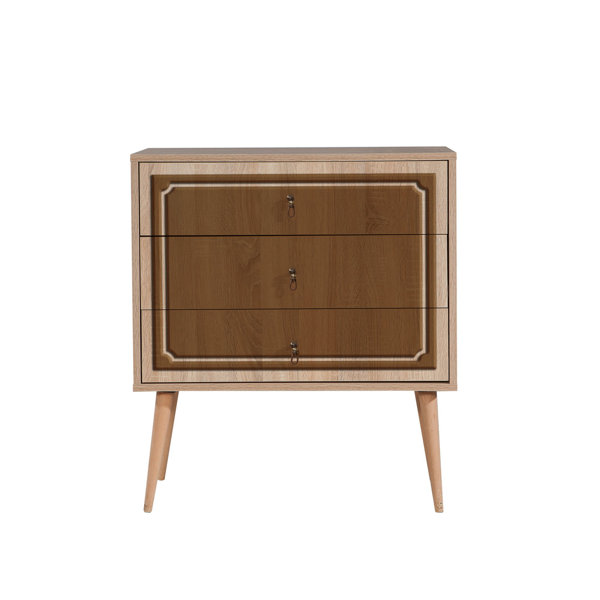 George Oliver Bostick 80cm W 3 - Drawer Chest of Drawers | Wayfair.ie