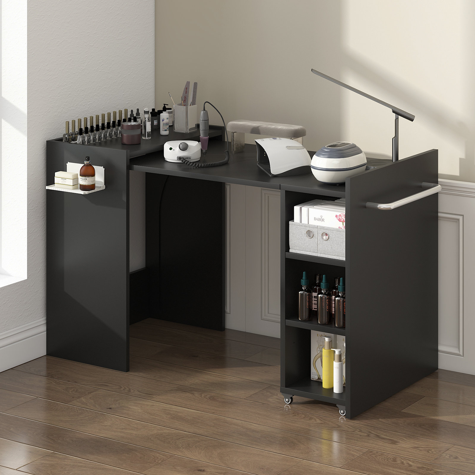 Hokku Designs Manicure Folding Table Nail Table Station | Wayfair