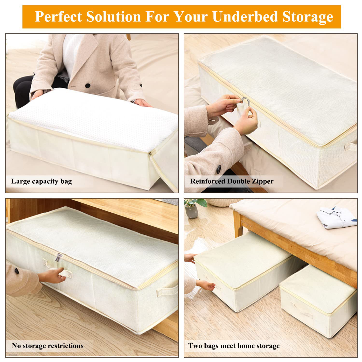 Latitude Run® Fabric Underbed Storage Set | Wayfair