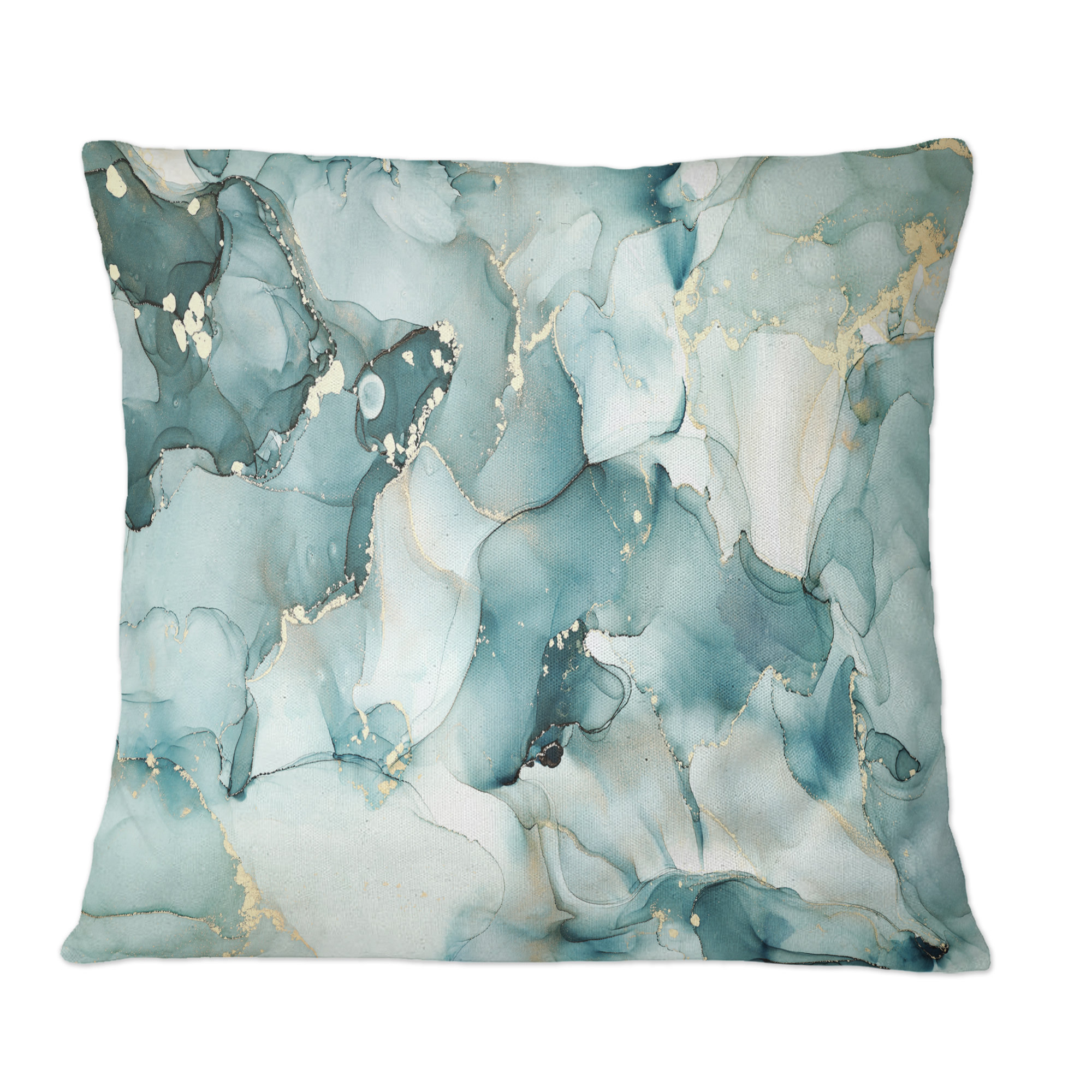 Design Art Blue Luxury Abstract Fluid Art I - Modern Printed Throw ...