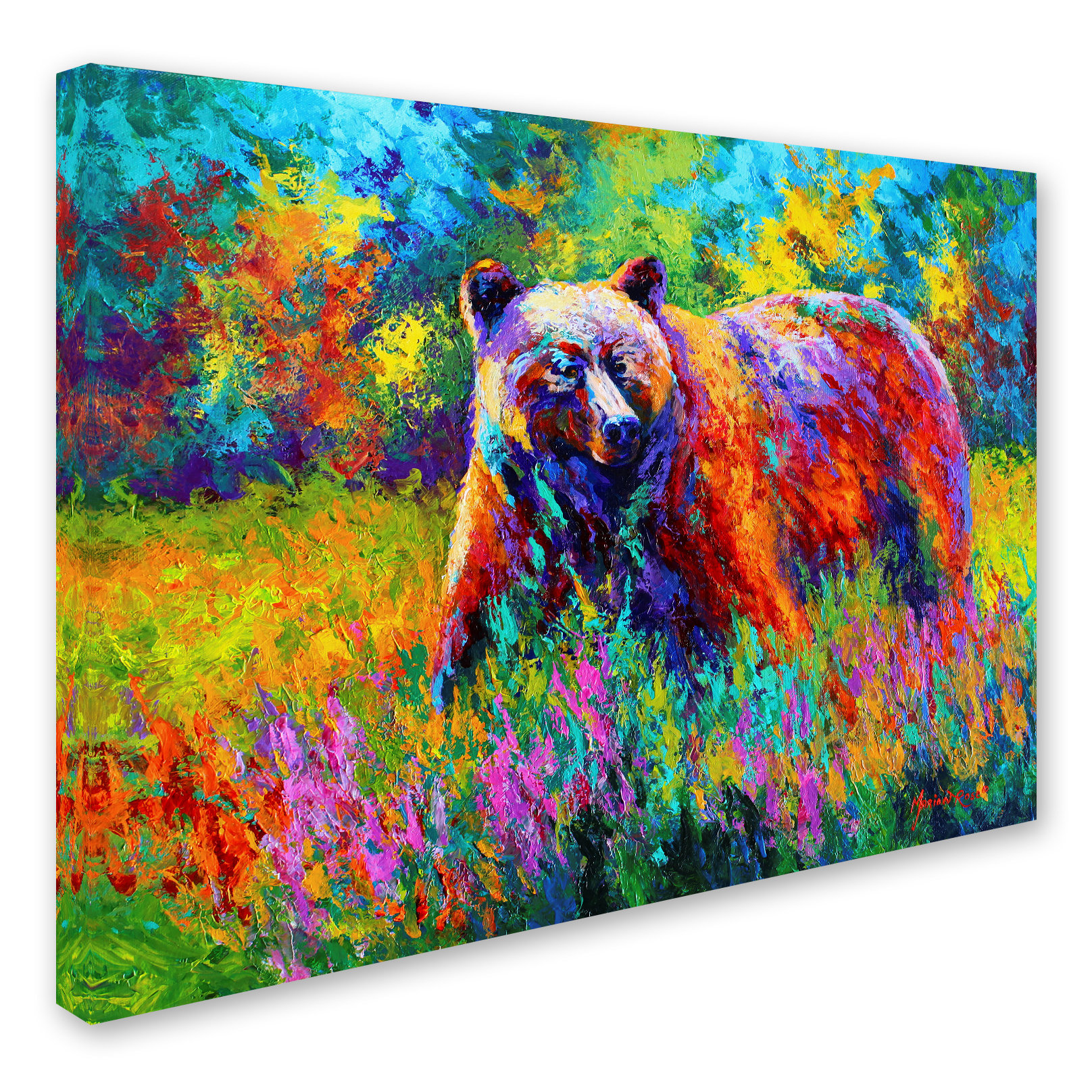 Latitude Run® Grizz on Guard by Marion Rose - Print on Canvas | Wayfair