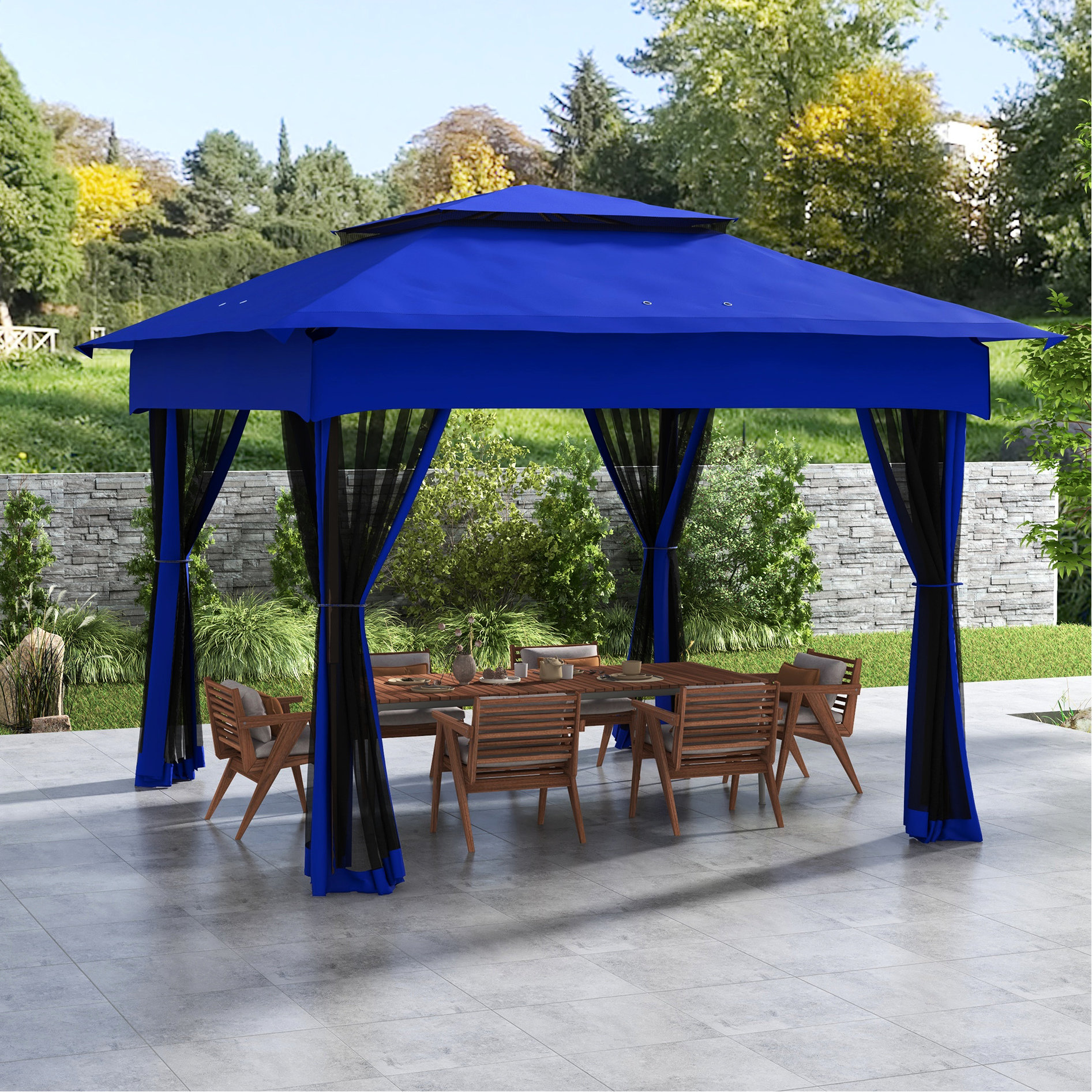 Ivy Bronx Pop Up Canopy 11' X 11', Outdoor Patio Gazebo With Removable ...
