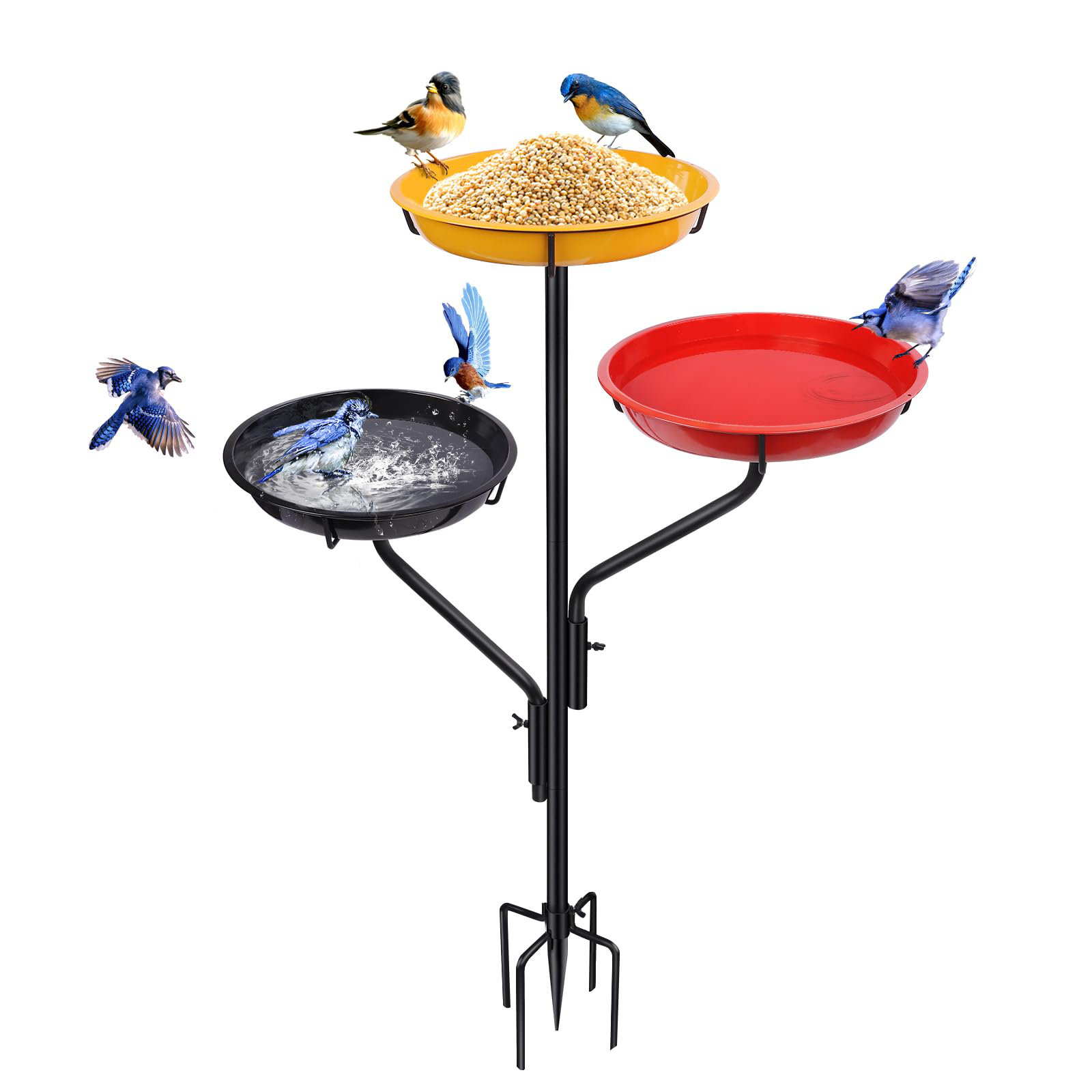 Latitude Run® Free Standing Birdbaths For Outdoors, Large Bird Bath ...