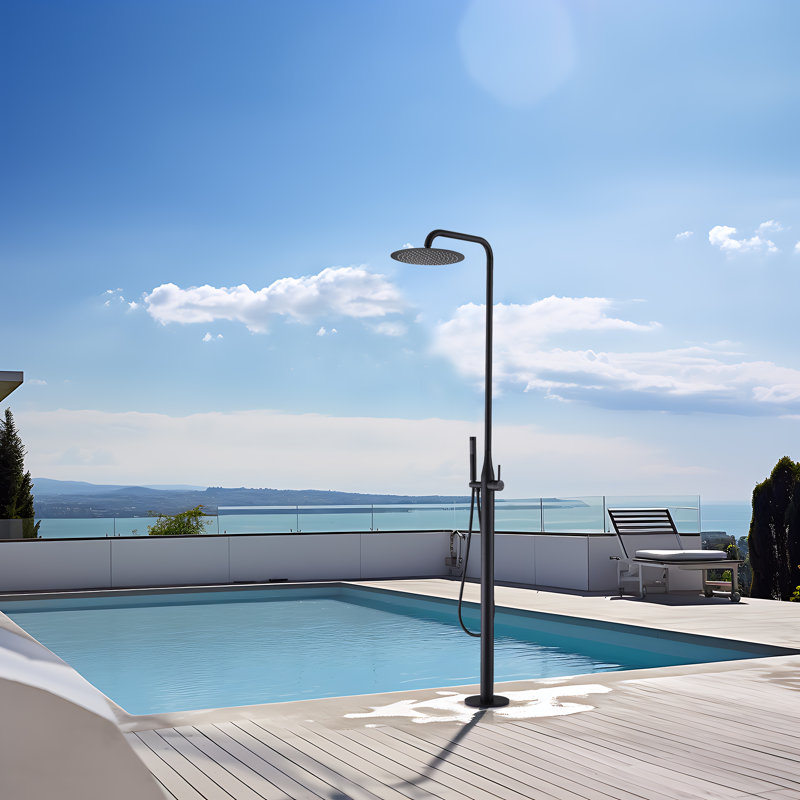 Homein 84.66'' H Stainless Steel Freestanding Outdoor Shower and ...