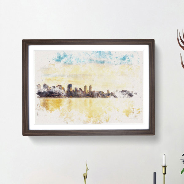 East Urban Home Reflection of the Seattle Skyline - Picture Frame ...