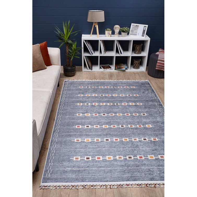 Latitude Vive Round Azura Medallion Machine Woven 180 X 180 Grey Area ...