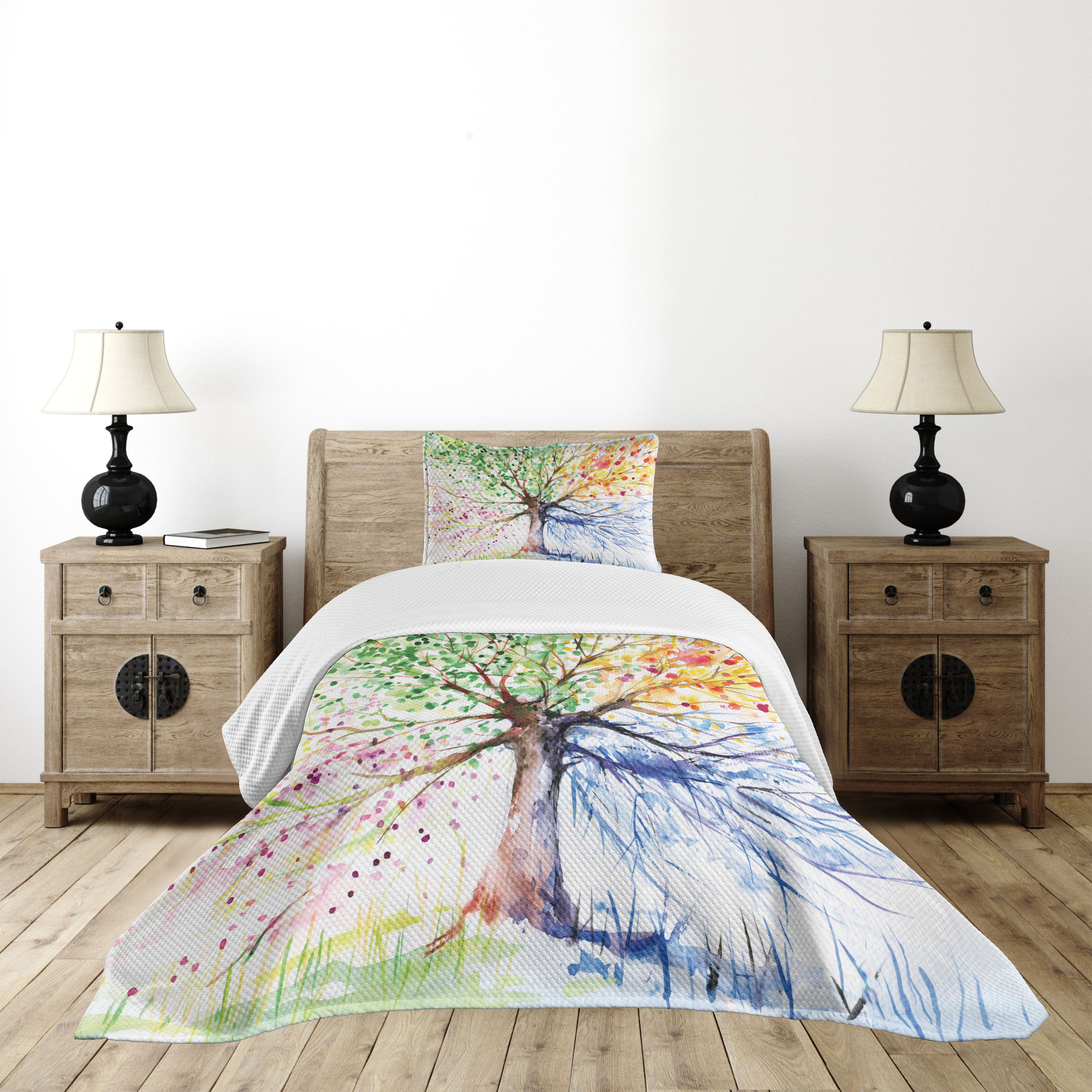 Ambesonne Tree Bedspread 4 | Wayfair