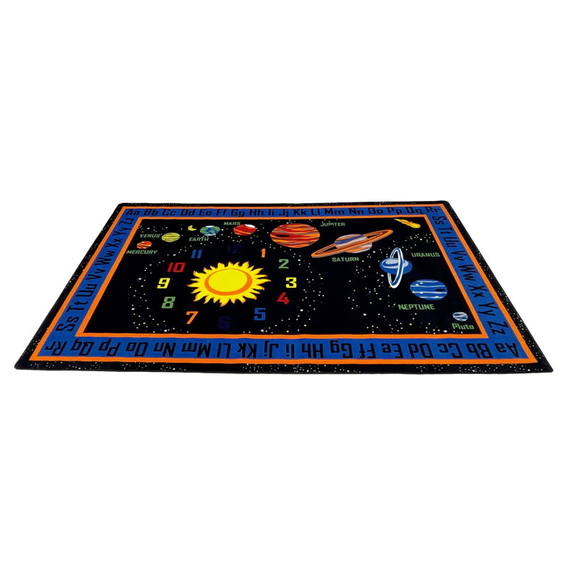 Kid Carpet Outer Space Black Area Rug & Reviews | Wayfair
