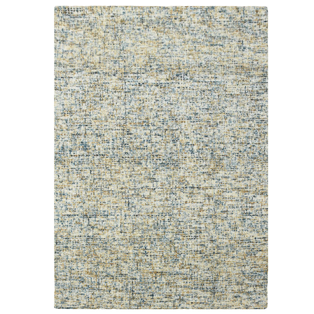17 Stories Blue/Beige 100% Wool Handmade Solid Plain Area Rugs, Hand ...