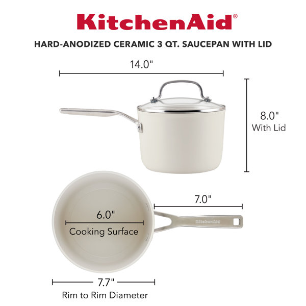 KitchenAid® Kitchenaid Hard Anodized Ceramic Nonstick Cookware Sauce ...