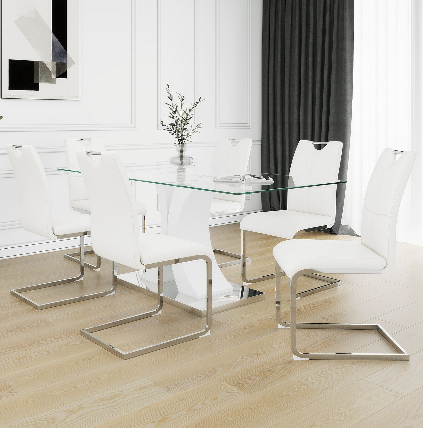 Brayden Studio® Denora Rectangular 35.52'' L x 70.96'' W Dining Set ...